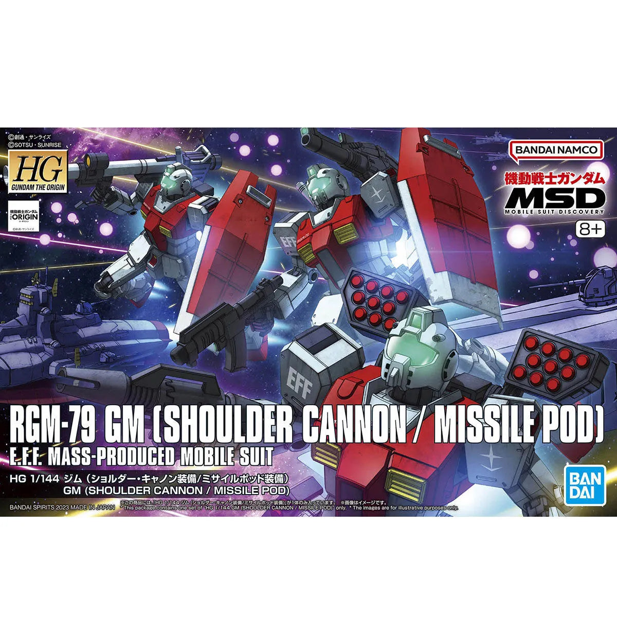 HG RGM-79 GM (Shoulder cannon/missile Pod) – Midwest Hobby and Craft