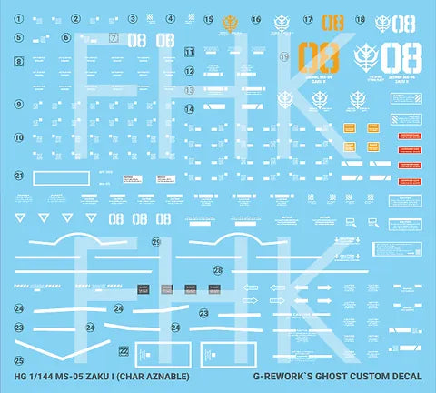 [HG] ORIGIN MS-05 JAKUI ( CHAR AZNABLE) - Decal Only – Midwest Hobby ...