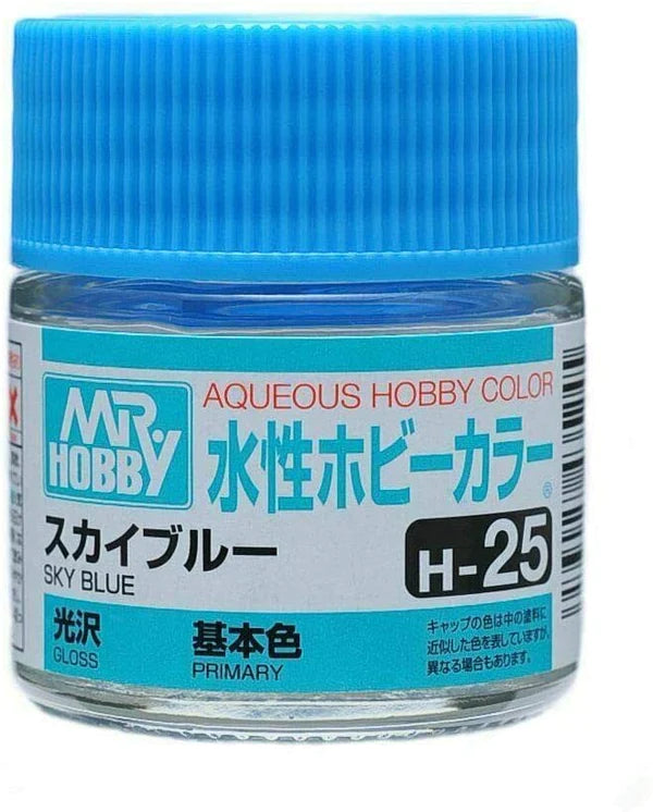 Mr. Color Aqueous H25 (Gloss Sky Blue) 10ml – Midwest Hobby and Craft